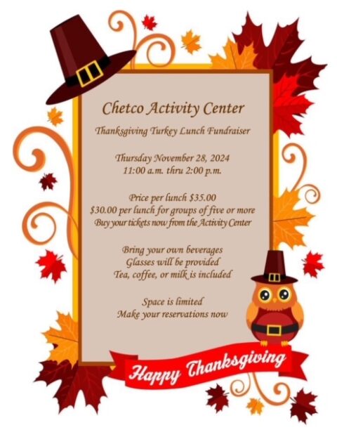 Thanksgiving Turkey Lunch Fundraiser | Chetco Activity Center